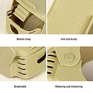 10PCS Adjustable Shoe Slots Organizer Shoe Racks Space Saver Shoe Holder Rack Random Color