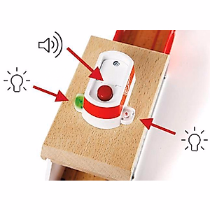 BRIO World 33569 - Ferry Ship - 3 Piece Wooden Toy Train Set for Kids | Interactive Light and Sound Features | Compatible with All BRIO Train Tracks | Ideal for Ages 3 and Up