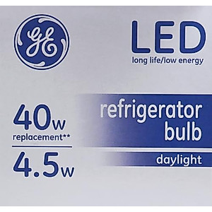 GE LED Light Bulbs, Refrigerator or Freezer Light Bulb, 4.5 Watt, Daylight (1 Pack)