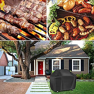 Grill Cover 58-inch, Waterproof Gas Grill Cover, Outdoor BBQ Cover for Weber Char-Broil Brinkmann, Fade & UV-Resistant, Weather-Resistant