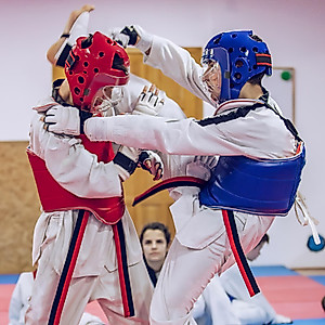 VOSAREA Adult Boxing Faceshield Taekwondo Sports Face Cover Sparring Face Guard Detachable Face (Transparent, 22.5X21X9CM)