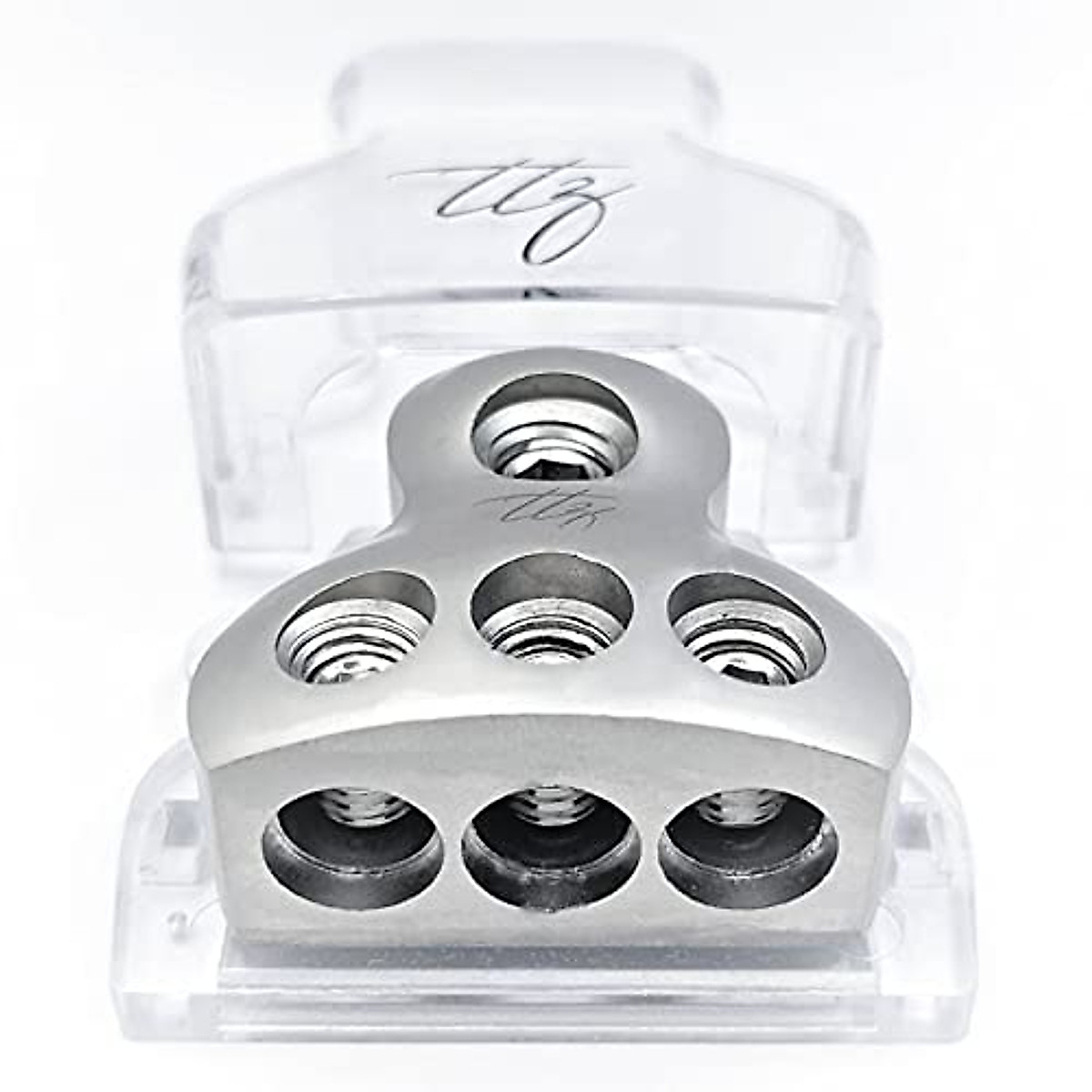 TTZ Audio 3 Way Power Distribution Block 1 x 0GA in to 3 x 4GA Out Splitter for Multiple Car Audio Amplifier Connection, 0 Gauge - 3 x 4 Gauge (3-Way)