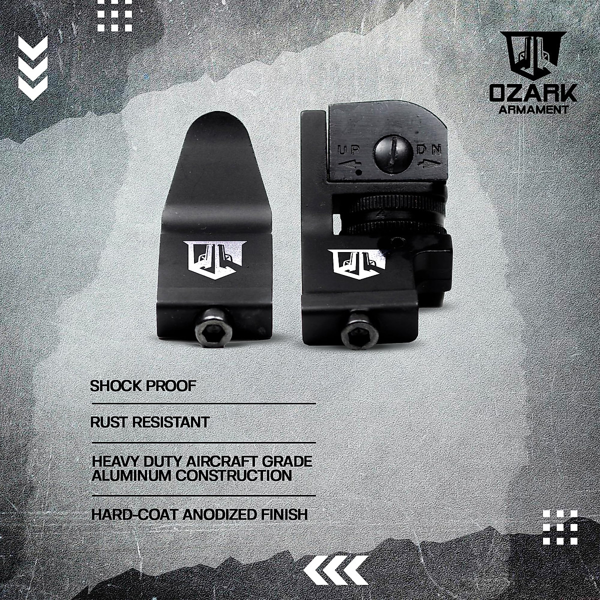 45 Degree Offset Iron Sights Canted Sights 45 Degree Iron Sights Works for Right & Left Hand Offset Iron Sights 45 Degree Backup Iron Sights Picatinny Rifle Fixed Iron Sight Front & Rear Rifle Sights