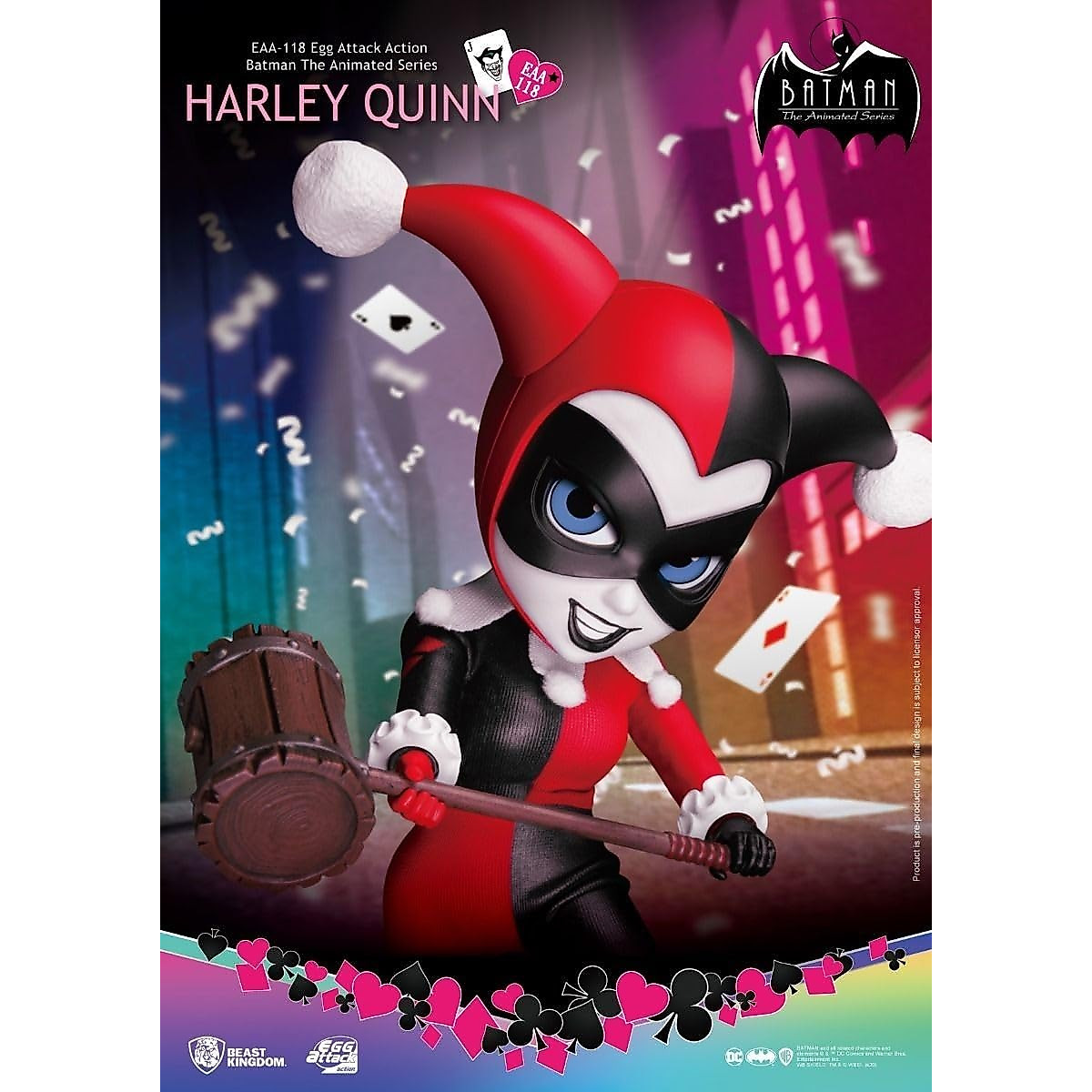 Beast Kingdom Batman The Animated Series: Harley Quinn EAA-118 Egg Attack Action Figure, Multicolor