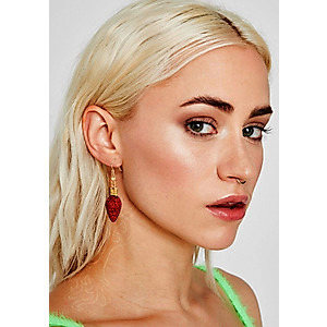 6Pairs Christmas Earrings Holiday Xmas Bow Earrings Glitter Light Bulb Dangle Earrings Hypoallergenic Stud Earrings for Women Christmas Holiday Jewelry (style A)