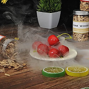 Restaswork Wood Chips for Smoking Variety Pack, 8 OZ Apple Cherry Pecan Oak Hickory and Beech Natural Flavor Wood Chips BBQ Smoking Chips for Grills, Bake, Roast, Braise (Apple)