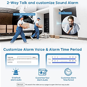 4MP Mini Bullet PoE IP Camera Outdoor, Strobe Light & Audible Warning, 131ft Full Color Night Vision, VCA, Human/Vehicle Detection, F1.0 Aperture, 2-Way Audio, 130dB WDR, 2.8mm Lens, Hik-Connect APP