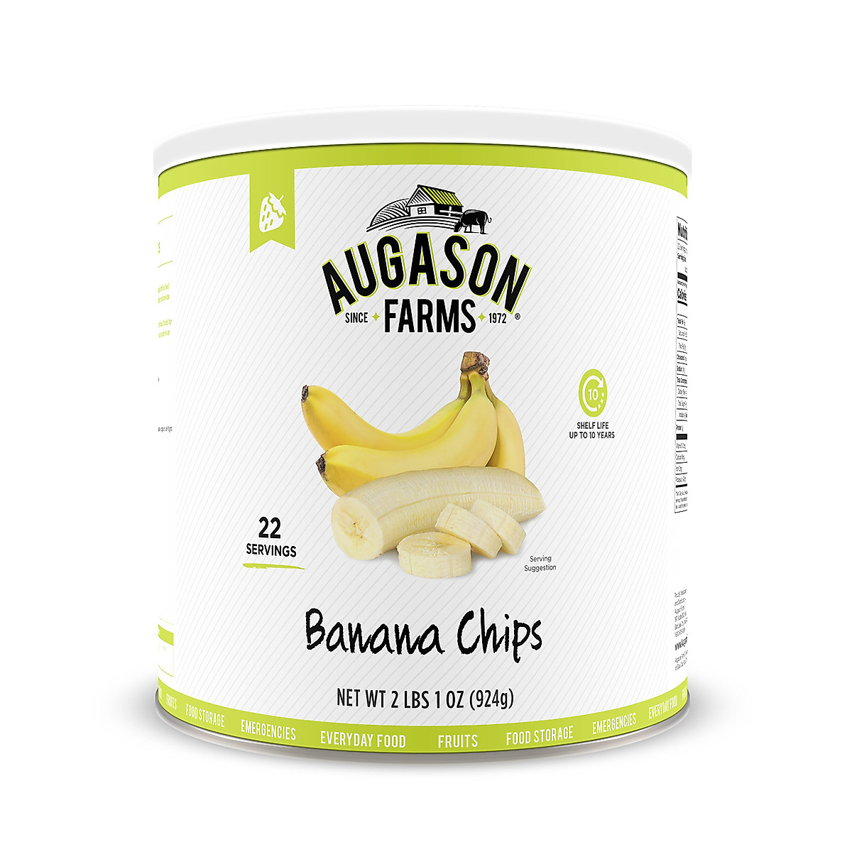 Augason Farms Dehydrated Potato Slices 1 lb. & Banana Chips 2 lbs 1 oz No. 10 Can