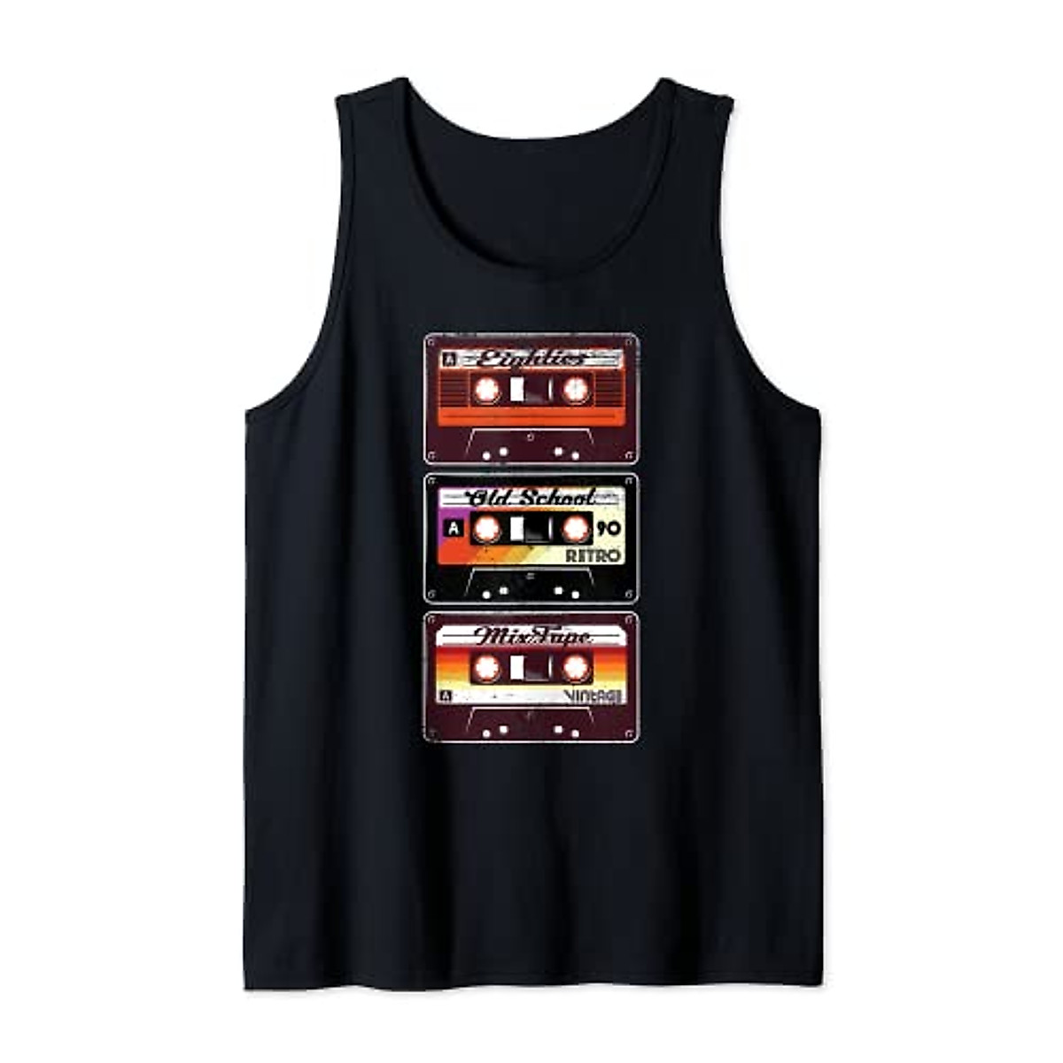 Retro 80s 90s Music Cassette Tape Vintage Stocking Stuffer Tank Top