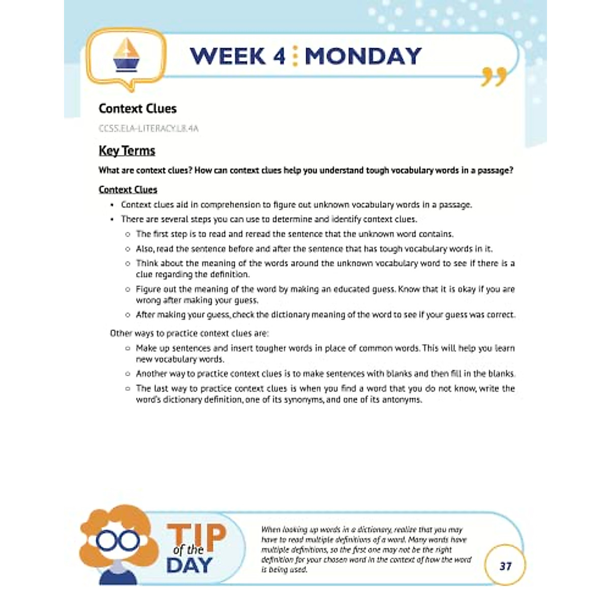 8th Grade Common Core ELA (English Language Arts): Daily Practice Workbook | 300+ Practice Questions and Video Explanations | Common Core State ... Standards Aligned (NGSS) ELA Workbooks)