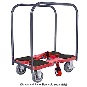 SNAP-LOC 1800 LB Super-Duty Dolly RED (USA!) with Steel Frame, 6 inch Casters and Optional E-Strap Attachment