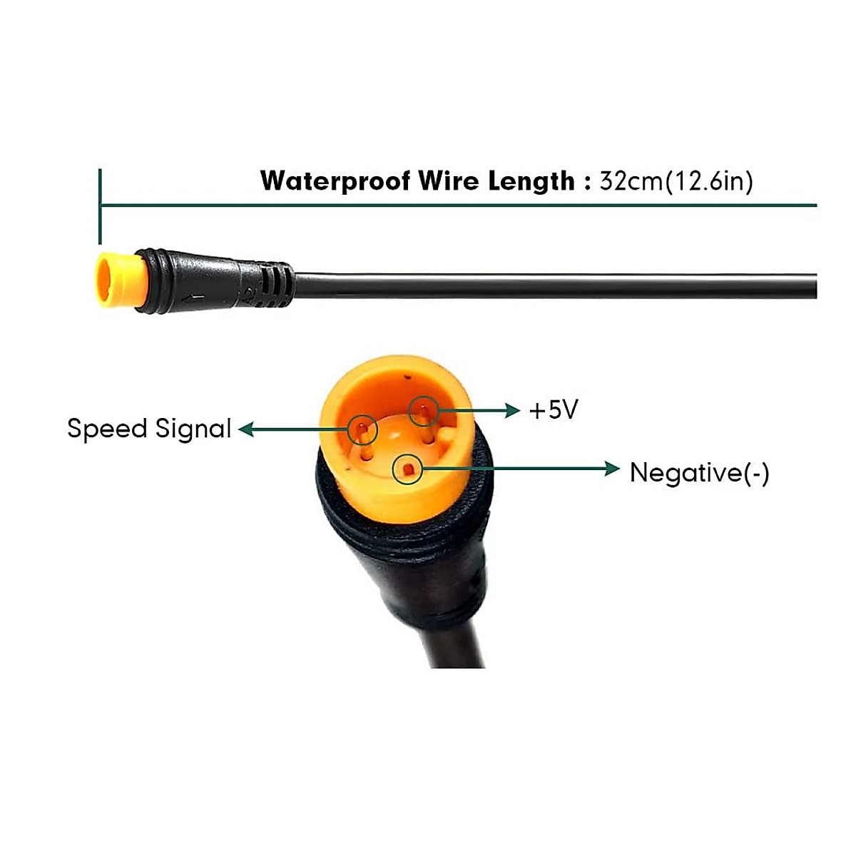 Electric Scooter Thumb Throttle, EBike Speed Control Finger Throttle Accelerator with Waterproof Connector for Electric Scooters EBike