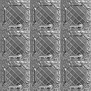 Romeo, Romeo 2 ft. x 2 ft. Tin Plated Steel Wall and Ceiling Patterns Drop in Steel (Unfinished) 6 Pack