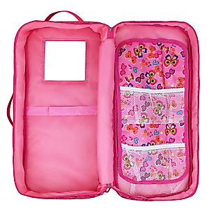 ZITA ELEMENT Doll Travel Carrier Case Crossbody Shoulder Bag for 18 Inch Doll Accessories - 18 Inch Doll Carrier with Multi-Pocket, Storage Closet Wardrobe Makeovers