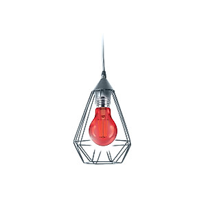 Philips LED 538207 A19 Party Bulbs: Filament Glass, 4-Watt (40-Watt Equivalent), E26 Medium Screw Base, Red Light, 6-Pack