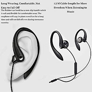 PHILIPS Over The Ear Sport Earbuds with Mic, Earphones for Sports, Running and Gym