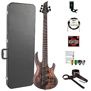 ESP LB1005SEMSRNS-KIT-2 B Series B-1005SE Multi-Scale 5-String Electric Bass Guitar, Natural Satin