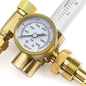 STKUSA Stark Argon Flowmeters Regulator Welding CGA-580 Miller Lincoln CO2 Argon Regulator with Gas Hose TIG Welder,Black/Gold (55091)
