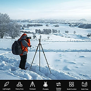 Camera Tripod, 80/84 inches Heavy Duty Tripod for Camera and Phone, 82" Camera Monopod Tripod, DSLR Binoculars Spotting Scope Camcorders Video Tripod Stand, 360 Degree Ball Head, 35 lbs Loads