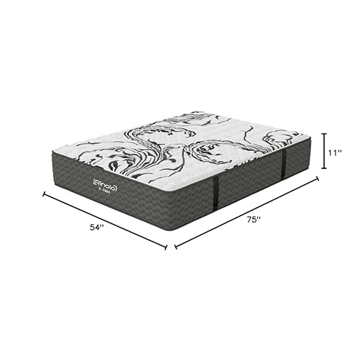 RINOLO X- Firm Mattress 12 Inch, Gel Infused Memory Foam Mattress for Pressure Relief, Pocket Innersprings/Orthopedic Foam | Freshly Baked Mattress | Mattress-in-a-Box (Full)