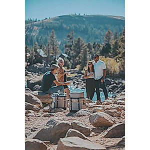 PICNIC TIME - PT-Frontier Picnic Cooler Tote - Soft Cooler Bag with Picnic Set - Picnic Tote, (Heathered Gray)