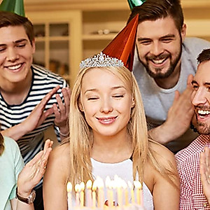 AOPRIE Birthday Sash for Women Birthday Crowns Rest in Peace 20s Birthday Tiara for Women Silver 30th Birthday Girl Headband Princess Crown Rhinestone Happy Birthday Accessories