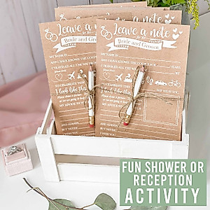 25 Wedding Advice Cards For The Bride and Groom, Rustic Bridal Shower Games For Guests, Wedding Guest Book Alternative, Wedding Card Boxes For Reception, Advice for the Bride Wedding Shower Games