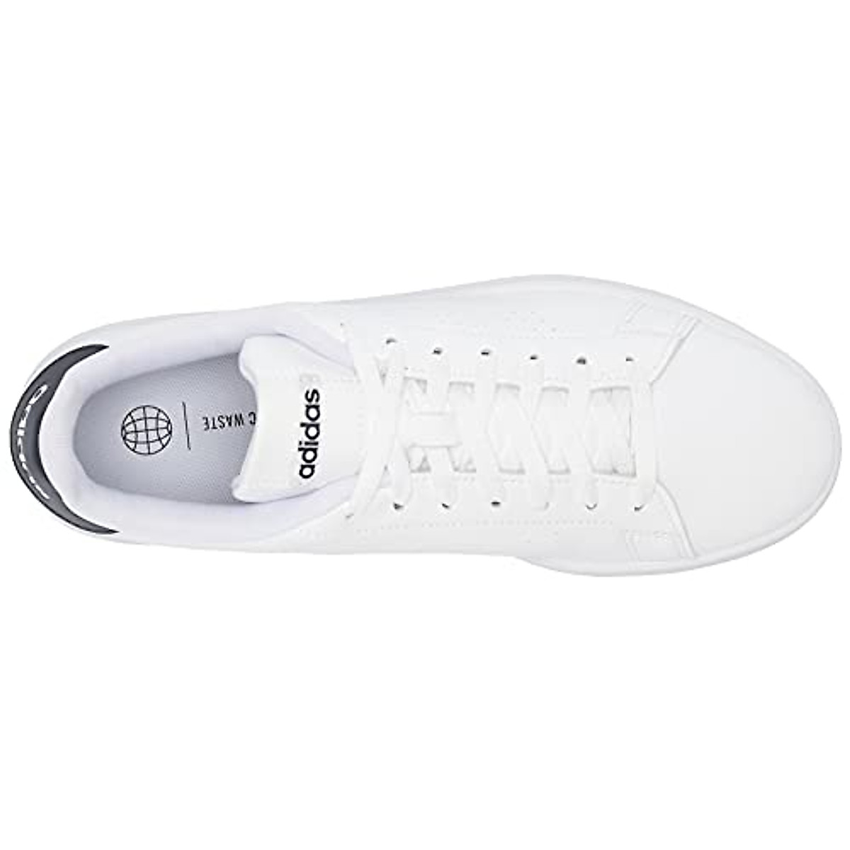 adidas Men's Advantage Racquetball Shoe, White/Cloud White/Ink, 10