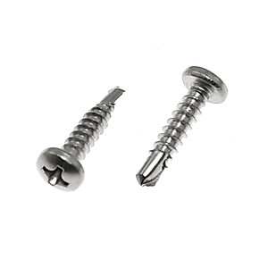 Maxmoral 50PCS 304 Stainless Screws, Self Tapping Screws, 6 x 5/8'' Pan Head Screws, Pan Head Self Drilling Screws, Self-Tapping Sheet Metal Tek Screws