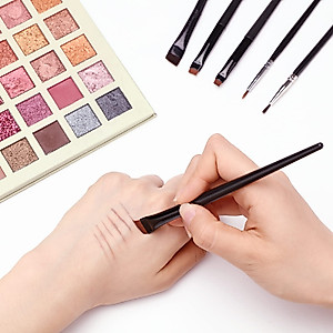 Potchen 30 Pcs Eyeliner Brush Set Gel Angled Eye Liner Brush Fine Flat Slanted Eyebrow Brushes Define Brow Brushes Thin Makeup Brushes Tool for Women Girls Salon Beauty Cosmetic Esthetician Supplies