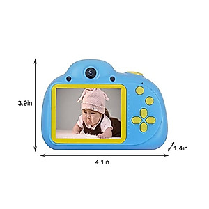 Kids Camera for Girls, 2.4 inch IPS Screen HD 1280P 16x Zoom Children Gift Digital Video Vlogging Cameras,Shake-proof And Fall Proof Game Sports Kids Selfie Camera with 32G SD Memory Card (Blue)