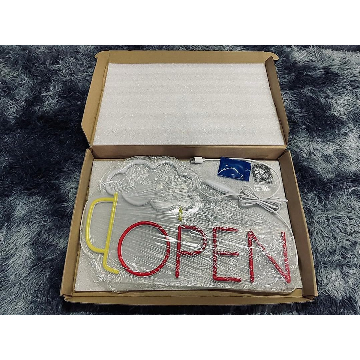 Beer Open Neon Sign Beer Signs for man cave Beer neon sign beer cocktail Beer decor Led light Party Decoration Bar Beer sign Neon Beer Signs Alcohol neon sign beer cave sign Beer light up (Red, Yellow and White, 17x11'')