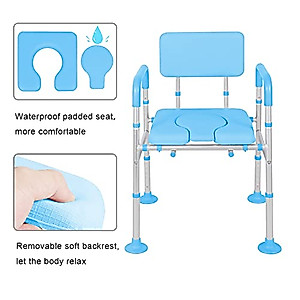 Famard 3-in-1 Raised Toilet Seat with Handles, Handicap Toilet Seat Risers with Soft Back and Padded Seat, Width and Height Adjustable Elevated Toilet Seat for Elderly, Pregnant,Disabled