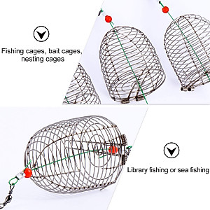 BESPORTBLE 5pcs Metal Bait Cage Fishing Trap Cage Fishing Cage Fishing Lure Cage Fishing Bait Trap Fishing Trap Basket