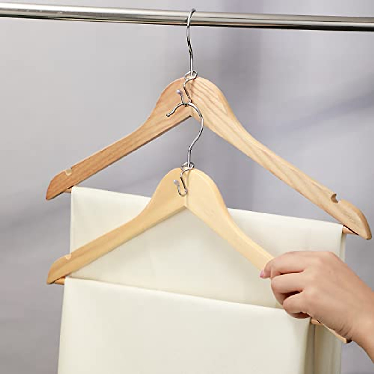 Clothes Hanger Connector Hooks Metal Hanger Extender Hooks Metal Outfit Hangers Extender Clips Silver Clothes Extender Hooks for Clothes Organizer Closet (150 Pcs)