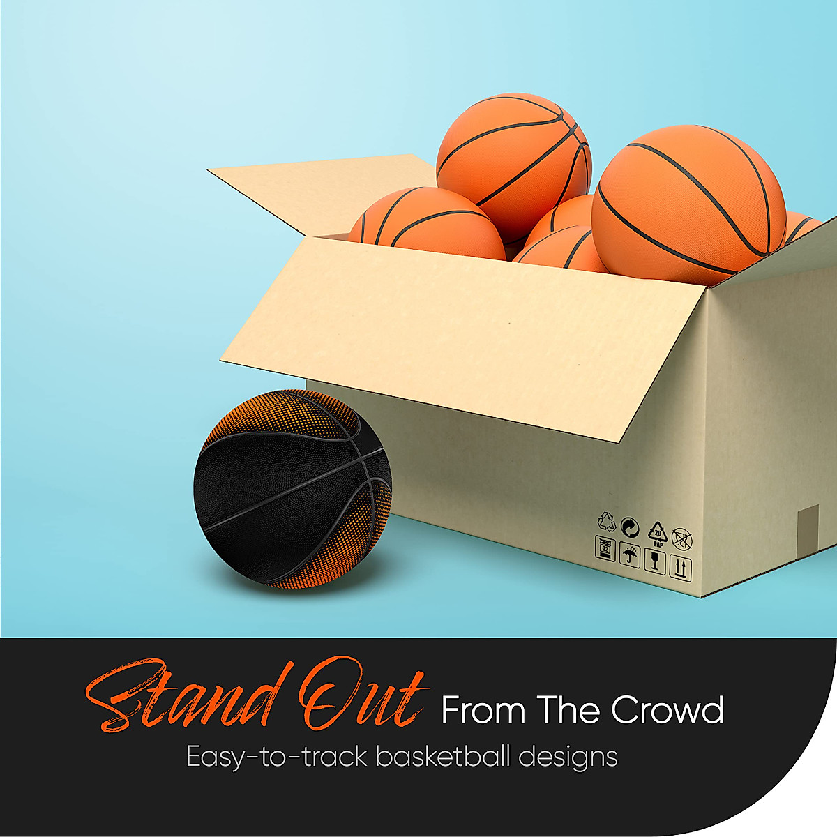 Millenti StreetSmart-Precision Orange Basketball, BB0307OG(BB0207OG/BBPGBORANGE)