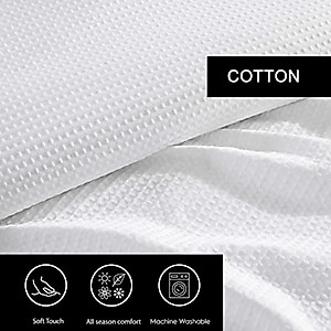 Vera Wang - Queen Comforter Set, Luxury Cotton Bedding with Matching Shams, Medium Weight & Ideal for All Seasons (Waffle Pique Queen, White)