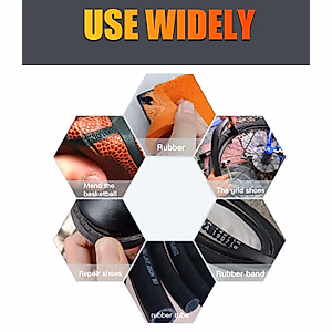 20g Rubber Glue, Rubber Adhesive, for bonding Between Rubber and Rubber, Rubber and Other Material. Instant Super Glue for Rubber, Tire, DIY Crafts, Rubber Edge, Rubber Tube, Rubber Product,etc.