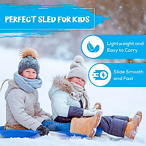 Slippery Racer Downhill Blitzer Arrow Snow Sled. (BLUE)