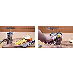 Newcreativetop Stainless Steel Manual Noodles Press Machine Pasta Maker with 5 Noodle Mould