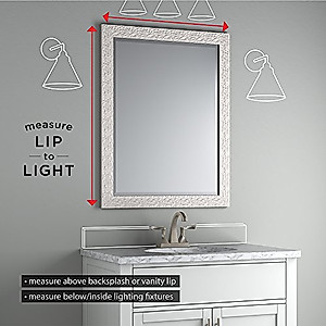 Delta Wall Mount 21 in. x 28 in. Small S1) Rectangular Framed Float Mounting Bathroom Mirror in Matte Black with Standard Glass