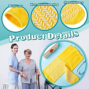 6 Pair Double Sided Tread Non Slip Socks Slip Stopping Safety Socks Fall Prevention Socks for Wide Bariatric (Yellow,Large)
