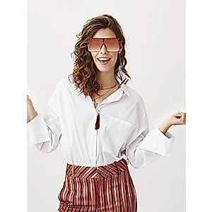 Frienda 3 Pieces Oversized Square Sunglasses Flat Top Fashion Oversized Shades for Women