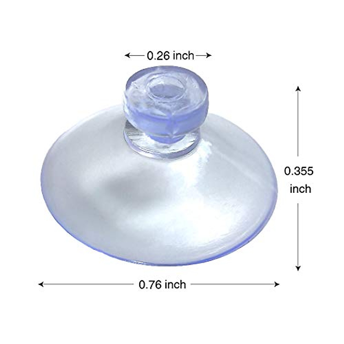 Aoyoho Diameter 20MM Mini Clear Plastic Suction Cups Without Hooks Pack of 120