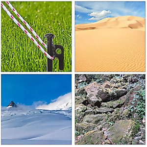 Baoz 20Pcs 16" Heavy Duty Tent Stakes Metal Camping Tarp Pegs Steel Tent Spikes for Tent Tarp Outdoor Trip Canopy Large Hard Ground Rocky Soil,Tent Stake Heavy Duty, Stakes Heavy Duty