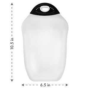 Dexas Chop & Scoop Cutting Board, 6.5 by 10.5 inches, White with Black Handle