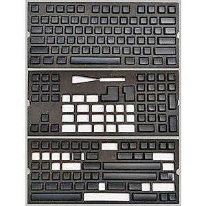 109/151 Keys DSA Profile Blank PBT Keycap Spherical Keyset for All Standard 61 Keys 87 Keys 104 Keys 108 Keys Gaming Mechanical Keyboard (151 Keys,Black)