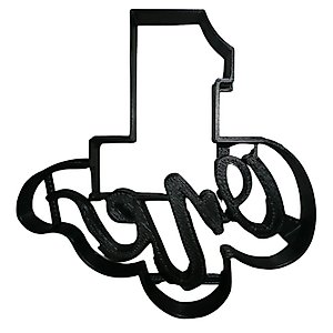 NUMBER ONE 1 WITH WORD BIRTHDAY ANNIVERSARY PARTY AGE DETAILED COOKIE CUTTER MADE IN USA PR2402