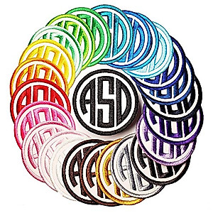 Monogram Patch Iron-on or Sew-on Applique Embroidered Patch for Uniforms, Backpacks, Christmas Stockings, Bridal, Wedding, Luggage