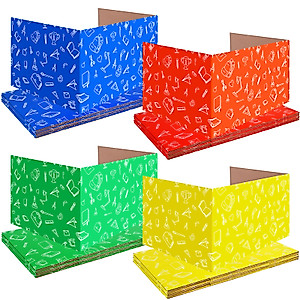 24 Pack Shields for Student Desks Test Desktop Dividers Cardboard Large Privacy Folders Classroom Testing Shields Trifold Standard Privacy Dividers Shield for School Office, 12 x 54 Inch